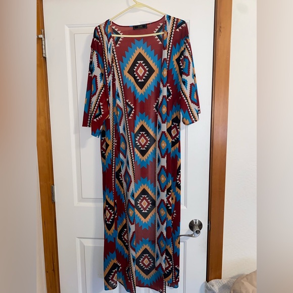 Lucky & Blessed | Jackets & Coats | Womens Lucky Blessed Aztec Duster ...